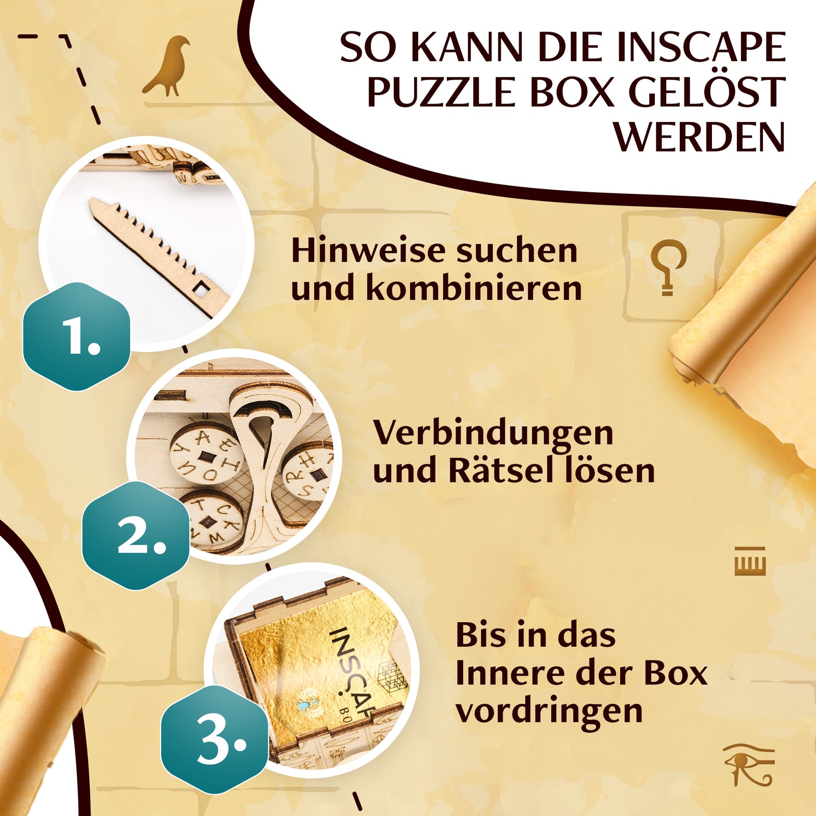 PHARAOH'S SECRET PUZZLE BOX